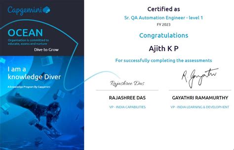 Ajith K P On Linkedin Capgeminicertified Capgemini Sogeti