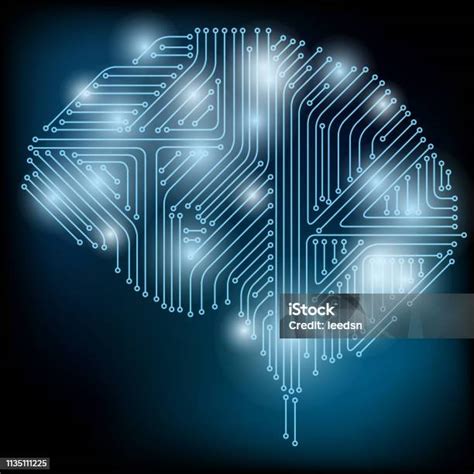 벡터 브레인 개념입니다 신경망 인공 지능 기술 웹 배경입니다 인간의 뇌 벡터 개념 가상현실에 대한 스톡 벡터 아트 및 기타