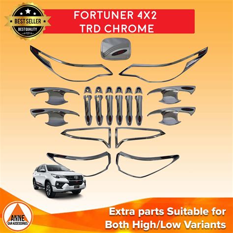 Toyota Fortuner G Trd 2016 2020 Chrome Model Garnish Cover Set Toyota