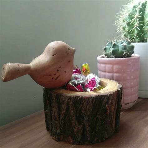 کمدا قیمت و خرید شکلات خوری پرنده چوبی رنگ رنگ چوب