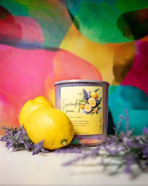 Lavender Lemon Soy Candle Ruby Begonia