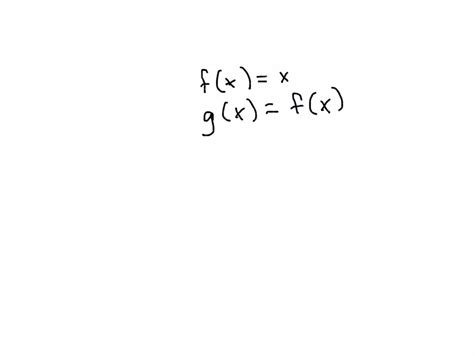 Solved Write A Formula For The Function Gx Obtained When The Graph Of Fx X Is Shifted Up