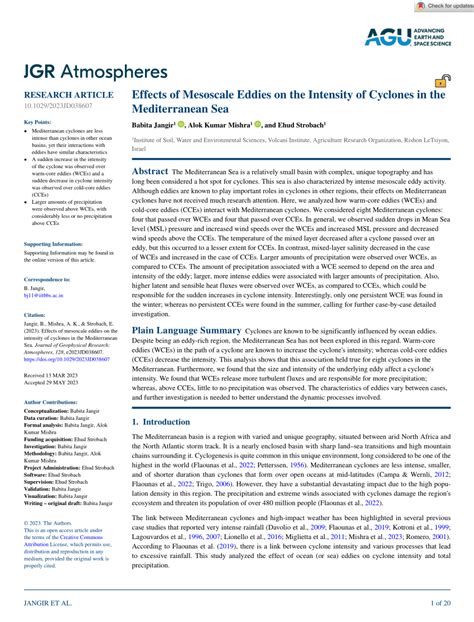 Pdf Effects Of Mesoscale Eddies On The Intensity Of Cyclones In The