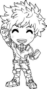 Mha Izuku Midoriya Coloring Pages Free Printable Fun