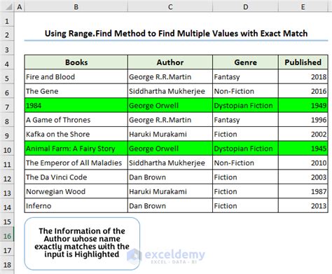 Excel Vba To Find Multiple Values In Range 4 Examples