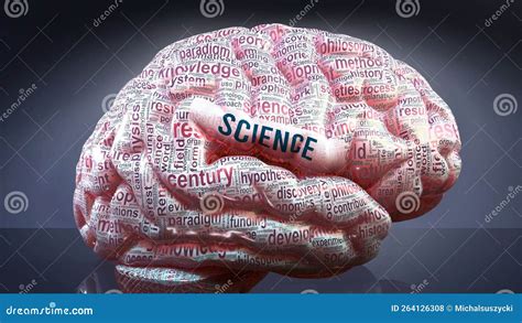 Science And A Human Brain Stock Illustration Illustration Of Brain 264126308