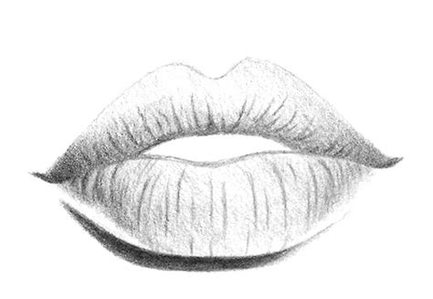 Губы рисунок карандашом для срисовки
