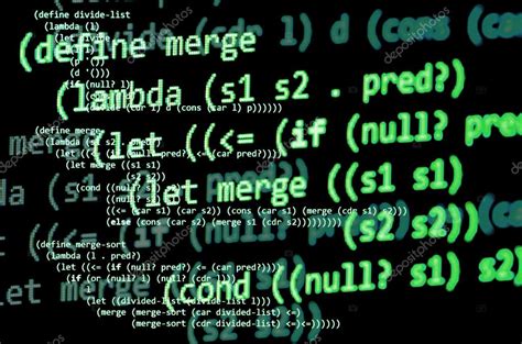 Functional Programming Code Declarative Paradigm Green Color Stock