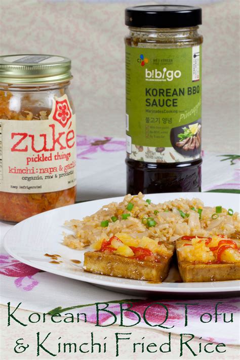 Vegan Korean Bbq Tofu And Kimchi Fried Rice