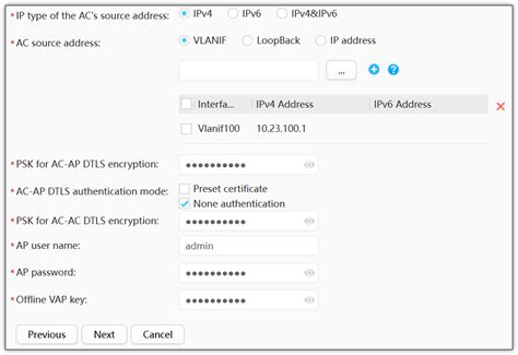 Example For Configuring Dual Link Cold Backup Global Configuration Mode Web