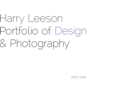 Harry Leeson Portfolio Of Ba Design By Harry Leeson Blurb Books