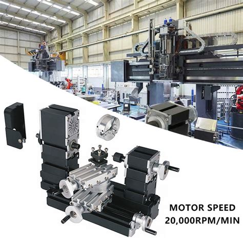 Made In Germany W Portable Mini Lathe Machine DIY Tool Big Power Mini Metal Rotating Lathe