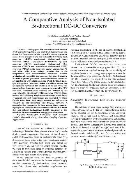 Pdf A Comparative Analysis Of Non Isolated Bi Directional Dc Dc Converters