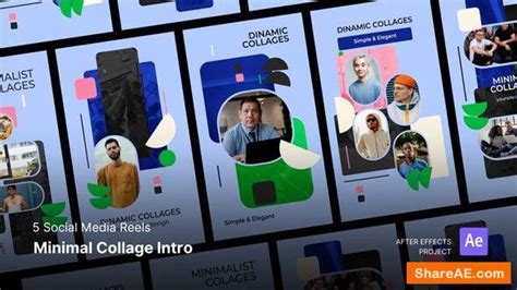 Videohive Social Media Reels Minimal Collage Intro After Effects