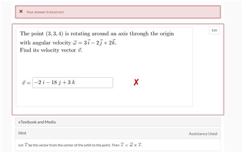 Solved The Point 334 Is Rotating Around An Axis Through