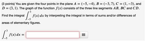 Solved Points You Are Given The Four Points In The Chegg Com