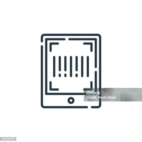 바코드 벡터 아이콘입니다 바코드 편집 가능한 스트로크 웹 및 모바일 앱 로고 인쇄 매체에 사용하기 위한 바코드 선형 기호입니다 얇은 선 그림 벡터 격리 된 윤곽선 도면입니다