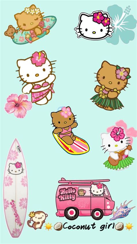 Hello Kitty Coconut Girl In 2025 Hello Kitty Walpaper Hello Kitty Kitty