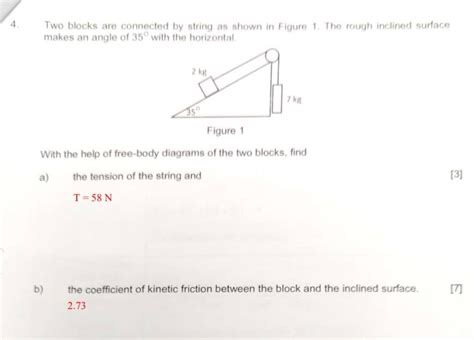 Solved Two Blocks Are Connected By String As Shown In Figure Chegg