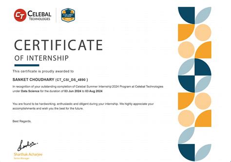 Internship Datascience Celebaltechnologies Learning Growth