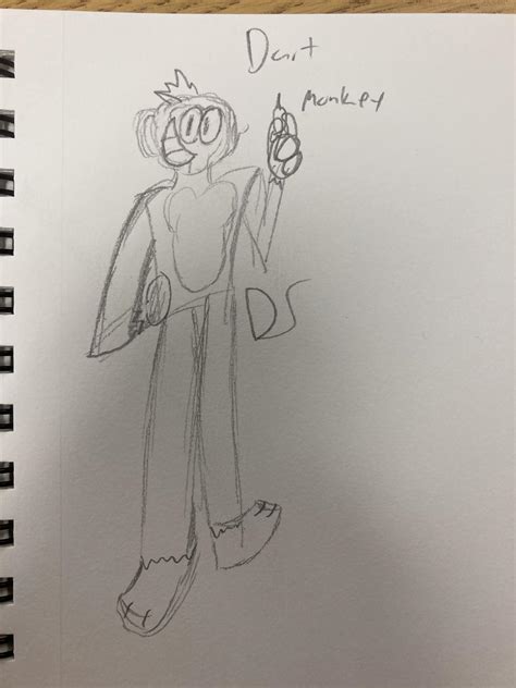 I Sketched A Dart Monkey I Might Do More On The Rest Of The Page And Also Maybe Color It