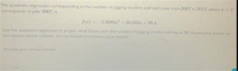 Answered The Quadratic Regression Corresponding To The Number Of Kunduz