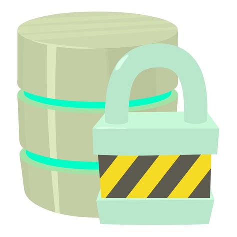 Premium Vector Blocked Database Icon Cartoon Illustration Of Blocked