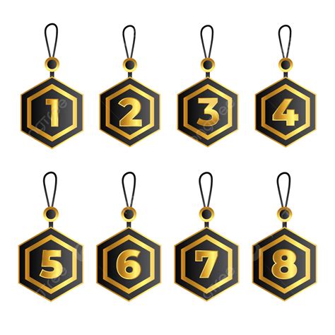 Desain Stiker Angka Vektor Gratis Dan Png Desain Stiker Nomor Desain