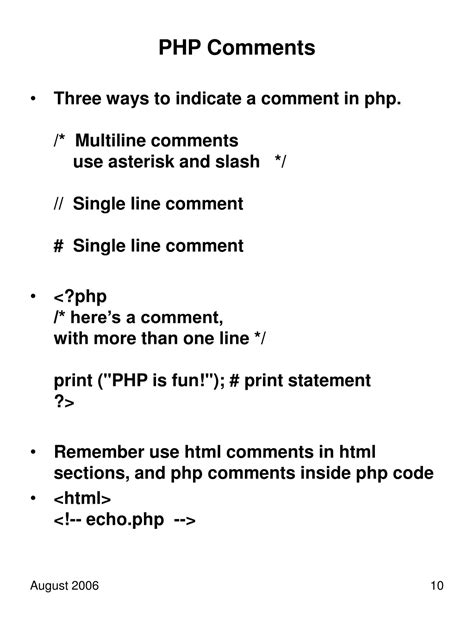 Ppt Chapter 1 Essential Php Spring Into Php 5 By Steven Holzner