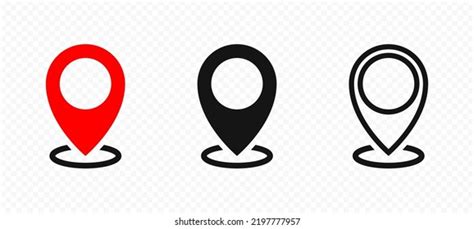 Location Pointer Icon Set Map Pin Stock Vector Royalty Free 2197777957 Shutterstock