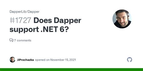 Does Dapper Support Net 6 · Issue 1727 · Dapperlibdapper · Github