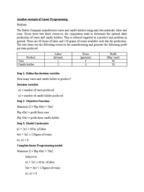 Mgt Science Pdf Mathematical Optimization Linear Programming