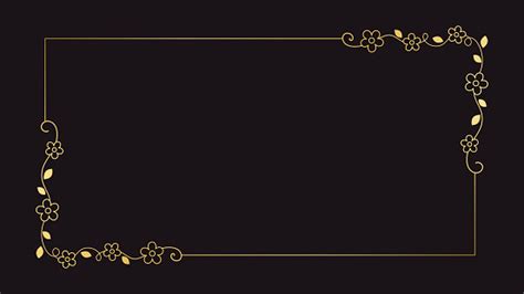 골드 꽃무늬 직사각형 프레임 간단한 선 테두리 나뭇잎과 꽃 청첩장과 카드 로고 디자인과 포스터 템플릿 우아한 미니멀 스타일 꽃 벡터 격리 0명에 대한 스톡 벡터 아트 및