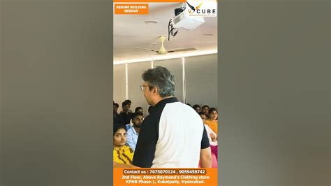 Resume Building Session V Cube Best Technology Coaching Institutes In Hyderabad Kphb Youtube