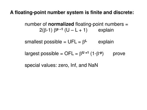 Ppt Chapter 2 Floating Point Number Systems And Round Off Error