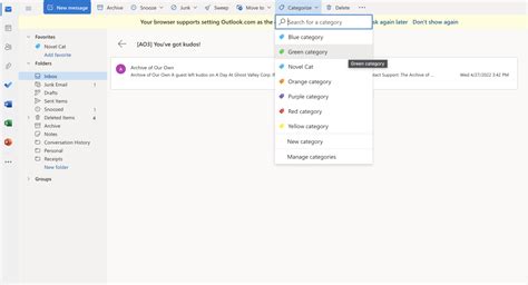How To Make Categories Visible On Microsoft Outlook Sidebar