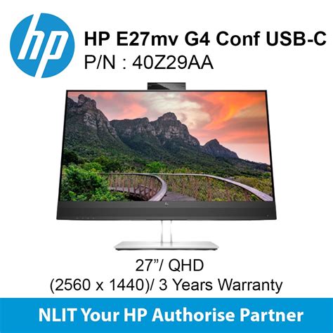 Hp E M G Qhd Usb C Conferencing Monitor Z Aa Shopee Malaysia