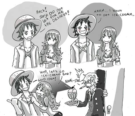 Luffy X Nami Ice Cream By Heivais On Deviantart