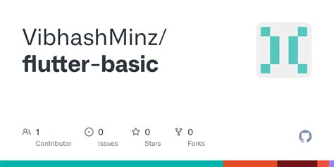 GitHub VibhashMinz Flutter Basic
