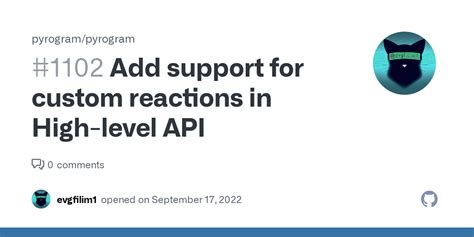 Add Support For Custom Reactions In High Level Api Issue