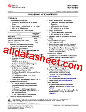 MSP430FR5728IRGER Datasheet PDF Texas Instruments