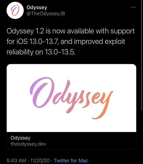 Odyssey Jailbreak Picks Up Support For Ios 13 5 1 13 7 Thanks To New Exploit