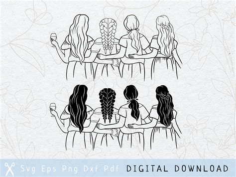 Best Friends Svg Besties Svg Best Girlfriends Svg Friends Etsy
