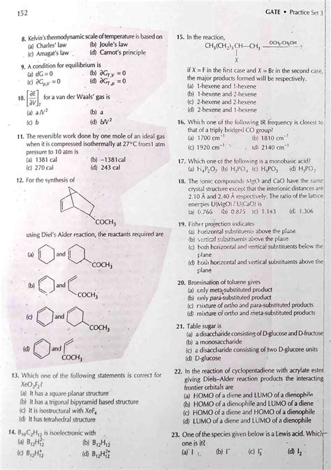 Gate Chemistry Practice Problems All Bout Chemistry