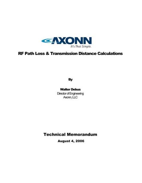 Rf Path Loss And Transmission Distance Calculations Globalstar