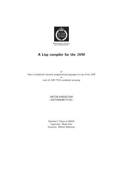 A Lisp Compiler For The Jvm