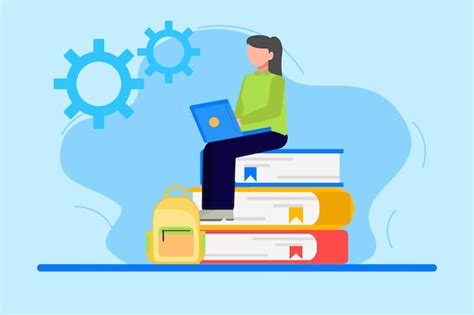 Premium Vector Learning Process Concept Colored Flat Vector Illustration Isolated