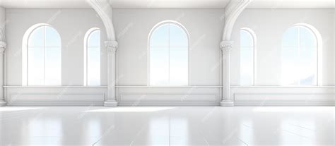 Premium Photo Illustration Depicting An Unfilled And White Indoor Space