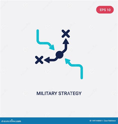 Two Color Military Strategy Graphic Vector Icon From Army Concept Isolated Blue Military