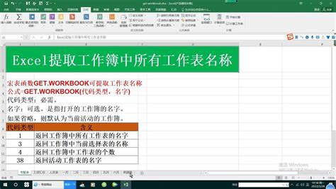 Excel提取工作簿中所有工作表名称腾讯视频